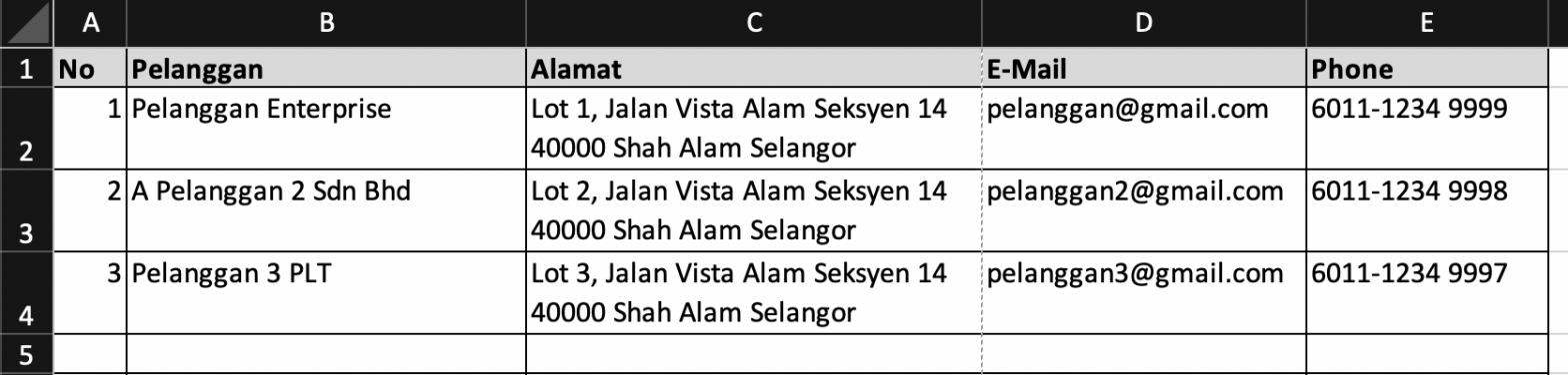 Template Invoice Malaysia - Guna Excel ⋆ Rekemen