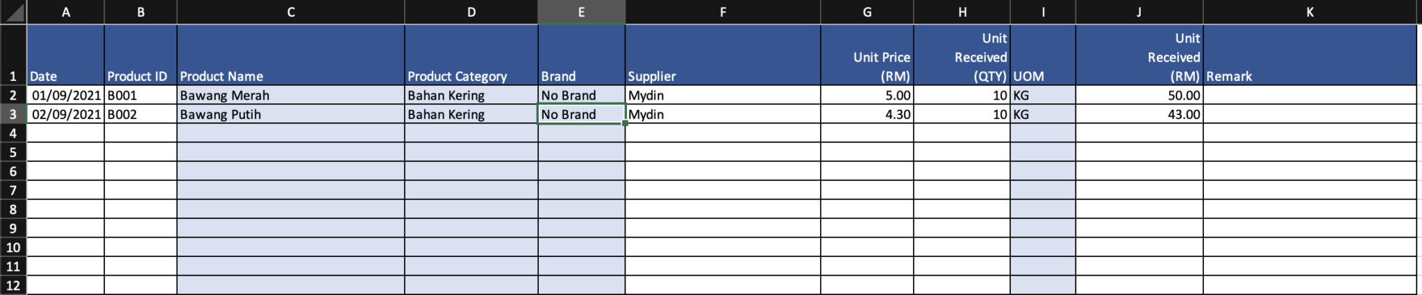 Rekod Jualan Harian Excel, Boleh Lihat Untung Rugi ⋆ Rekemen