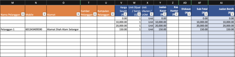 Akaun Perniagaan Excel - Untung Rugi & Kunci Kira-kira ⋆ Rekemen