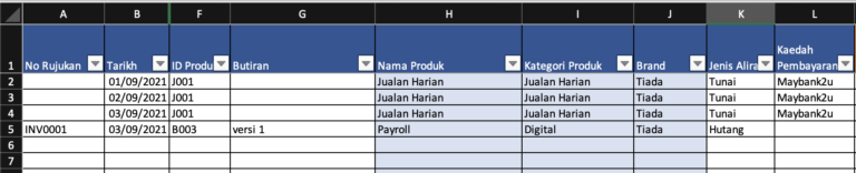 Akaun Perniagaan Excel - Untung Rugi & Kunci Kira-kira ⋆ Rekemen