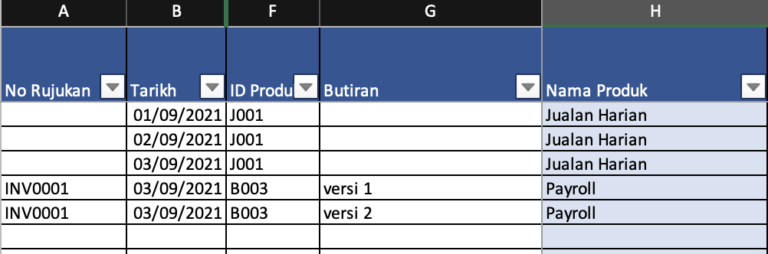 Akaun Perniagaan Excel - Untung Rugi & Kunci Kira-kira ⋆ Rekemen