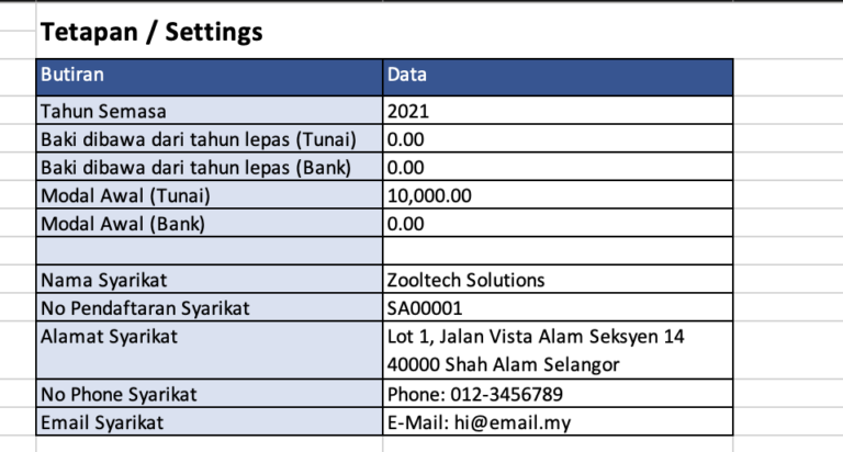 Akaun Perniagaan Excel - Untung Rugi & Kunci Kira-kira ⋆ Rekemen