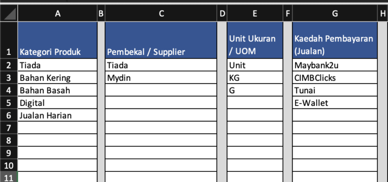 Akaun Perniagaan Excel - Untung Rugi & Kunci Kira-kira ⋆ Rekemen